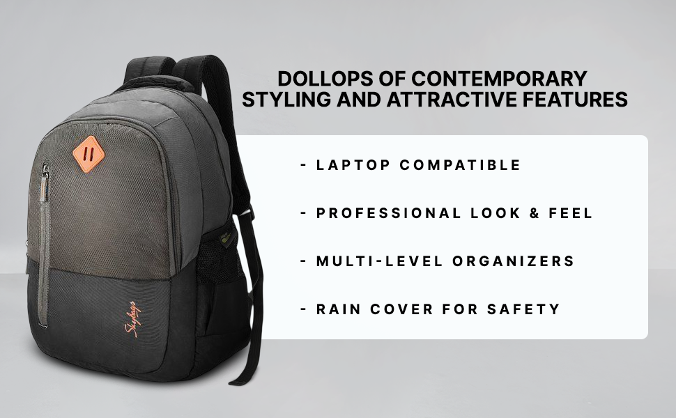Skybags Chester Laptop Backpack Grey skybags-chester-laptop-backpack-grey